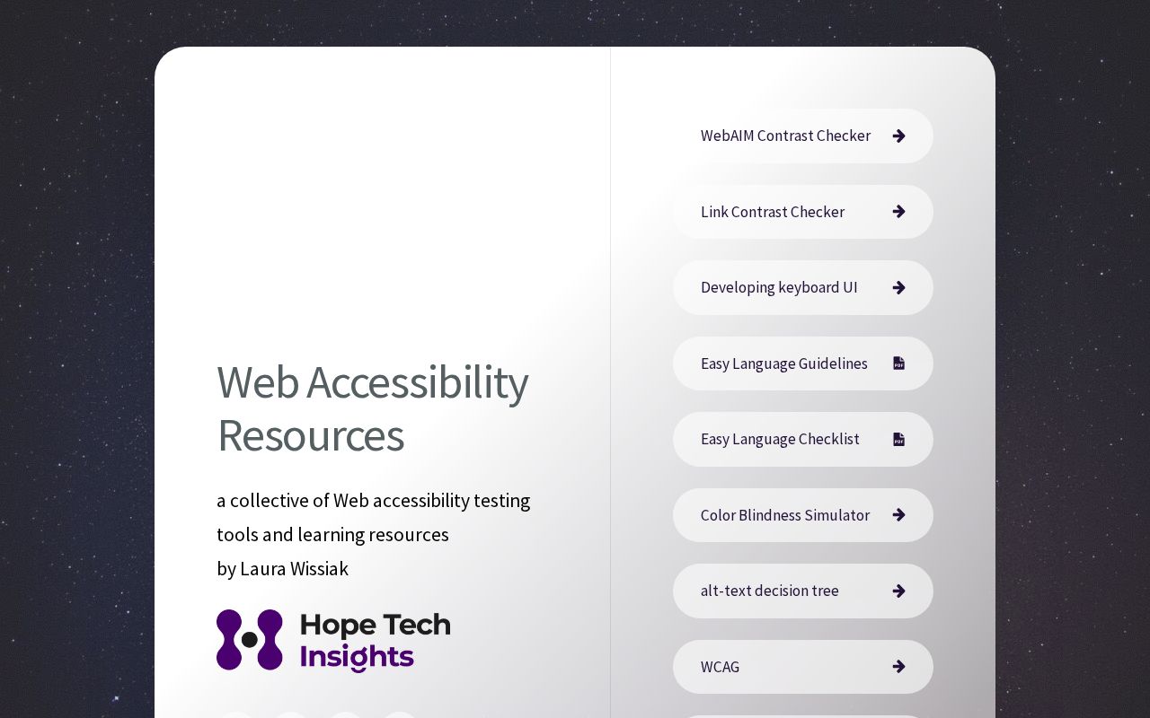 Web Accessibility Resources